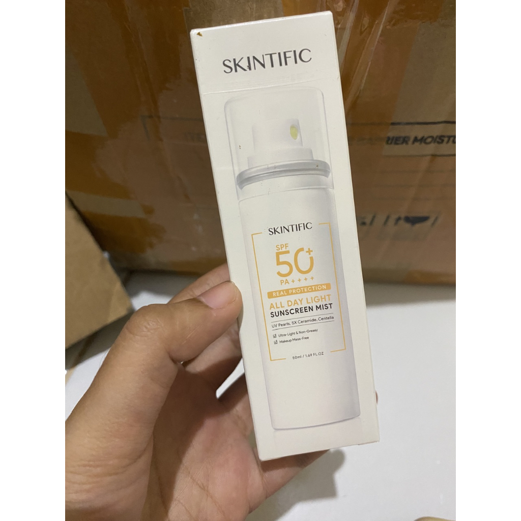 Jual 120mL SKINTIFIC Sunscreen Spray SPF 50 PA ++++ All Day Light Mist | Shopee Indonesia
