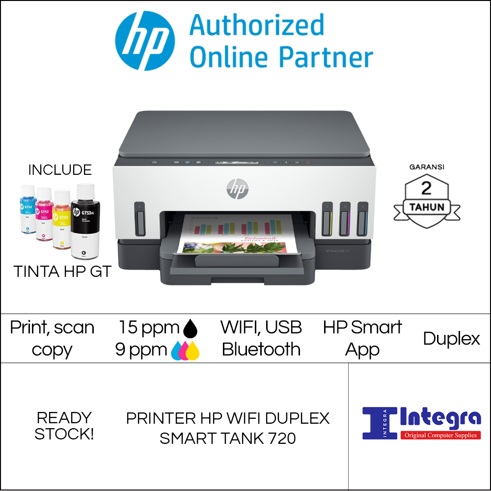 Jual Printer HP Smart Tank 720 Print Scan Copy Duplex Wireless Garansi ...