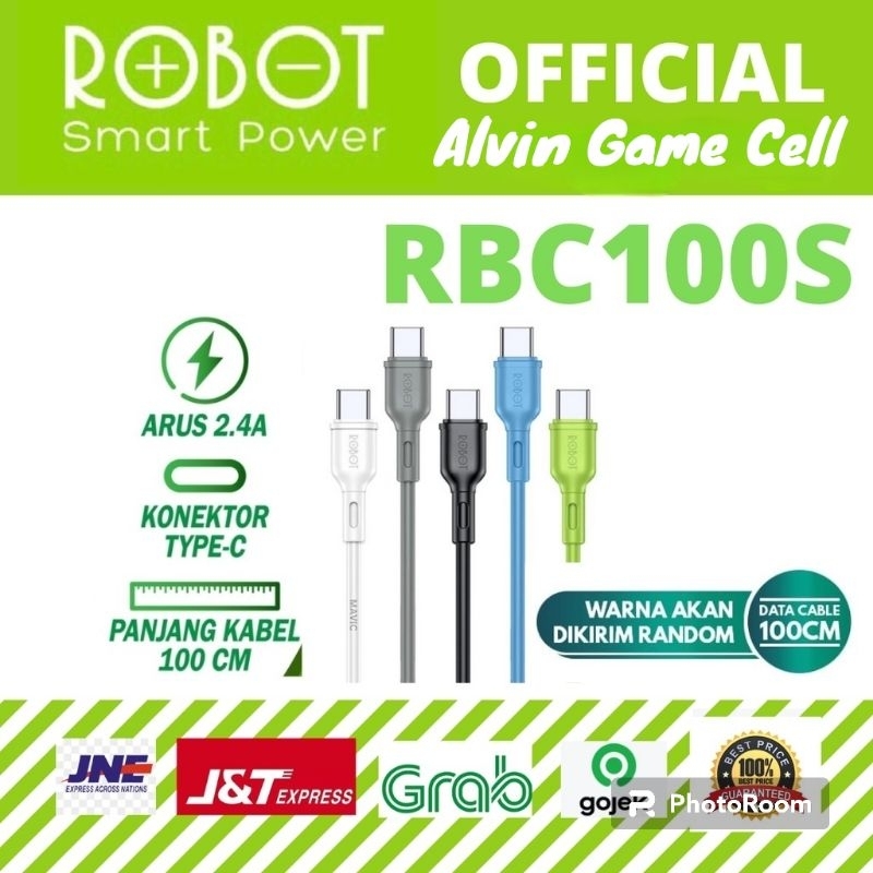Jual KABEL DATA ROBOT RBC100S TYPE C 2,4A COLOURFUL 1METER (ECERAN ...