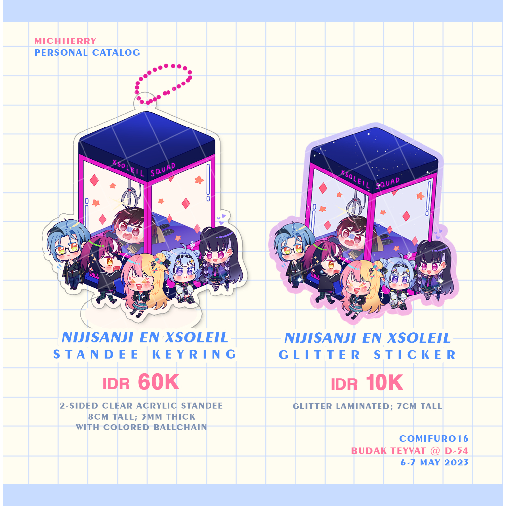 Jual Nijisanji EN XSOLEIL Fanmerch - Glitter Sticker | Shopee Indonesia