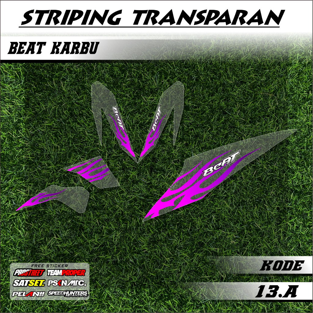 Jual (COD) STICKER STRIPING HONDA BEAT KARBU 2008 SAMPAI 2012 ...