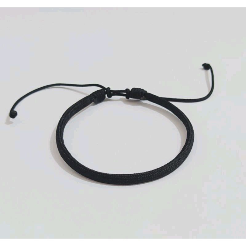 Jual Gelang Etnik Tali Hitam Polos 3,5mm | Shopee Indonesia