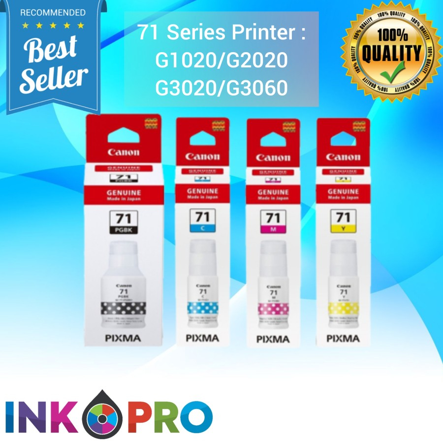 Jual Tinta Canon Gi 71 PREMIUM 1Set Untuk Printer G1020 G2020 G2021 ...
