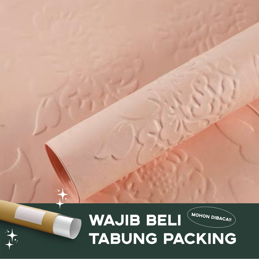 Jual [PREMIUM CHOICE] FLOWER EMBOSSED Kraft Paper Flower Wrapping Paper ...