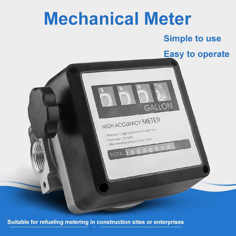 Jual FLOW METER ANALOG MINYAK SOLAR 4 DIGIT UKURAN 1" INCHI,// METERAN ...