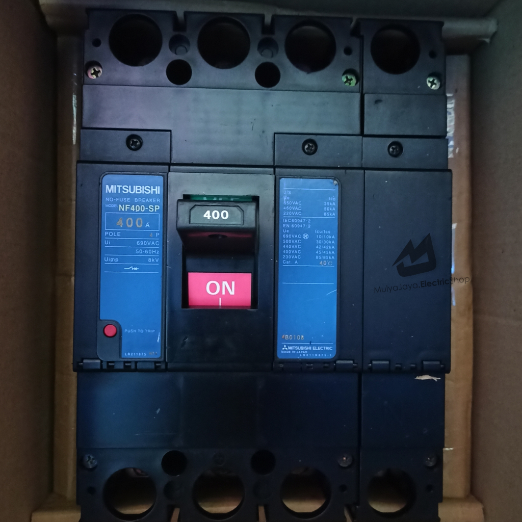 Jual MCCB MITSUBISHI NF400-SP 4P 400A 45kA 400V 50/60HZ MITSUBISHI ORIGINAL | Shopee Indonesia