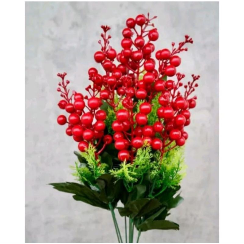Jual POHON CHERRY TANGKAI BERRY ARTIFICIAL 10 TANGKAI | Shopee Indonesia