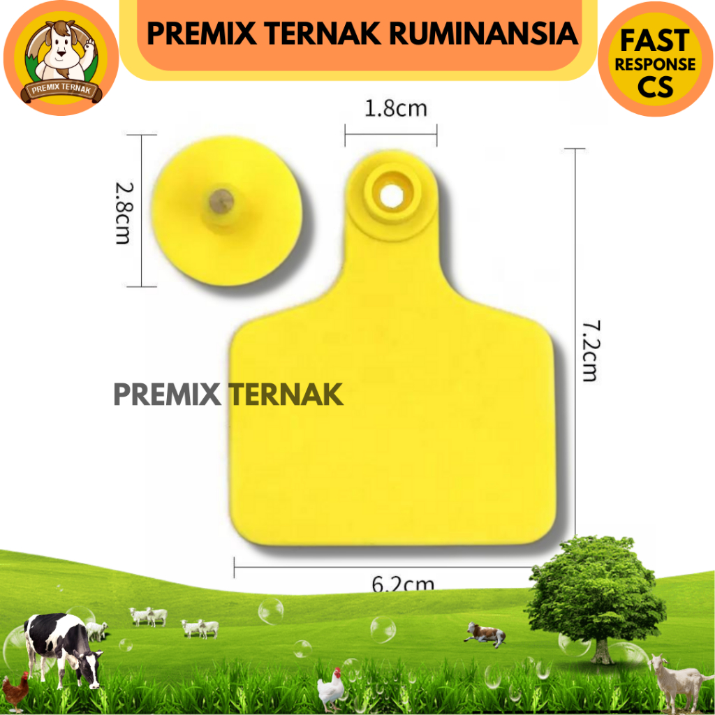 Jual EAR TAG SAPI POLOS BESAR UKURAN 6X7 CM ECER - Eartag Sapi ...