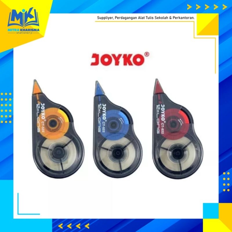 Jual 𝗖𝗢𝗥𝗥𝗘𝗖𝗧𝗜𝗢𝗡 𝗧𝗔𝗣𝗘 𝗖𝗧-𝟱𝟮𝟮 / Pita Koreksi / Tipe-X pita /roll 5MM x ...