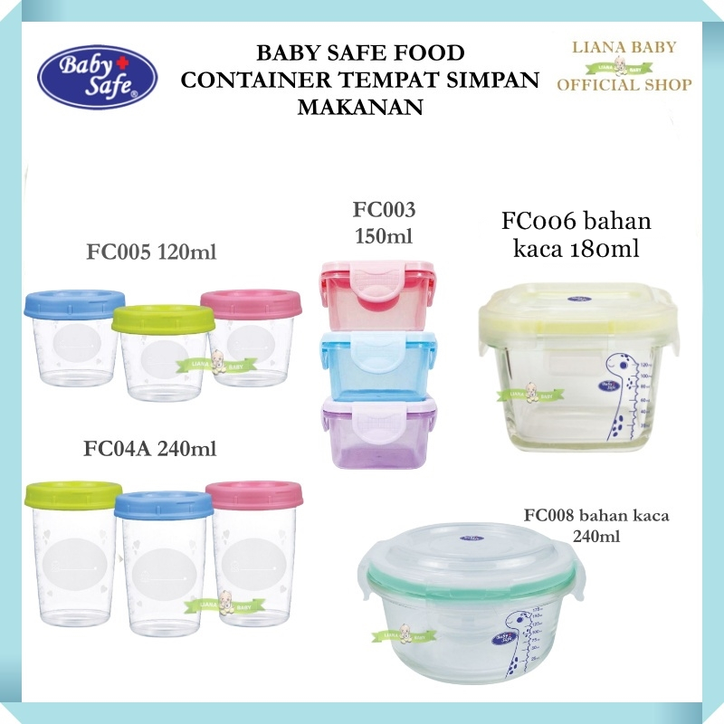 Jual MAK335 BABY SAFE FOOD CONTAINER TEMPAT SIMPAN MAKANAN ISI 3 240ML ...