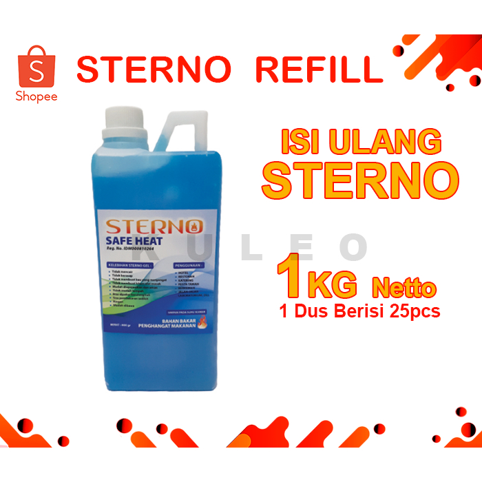Jual Sterno Gel (Jelly) Biru 1Kg Refill - sterno refill 800ml | Shopee ...