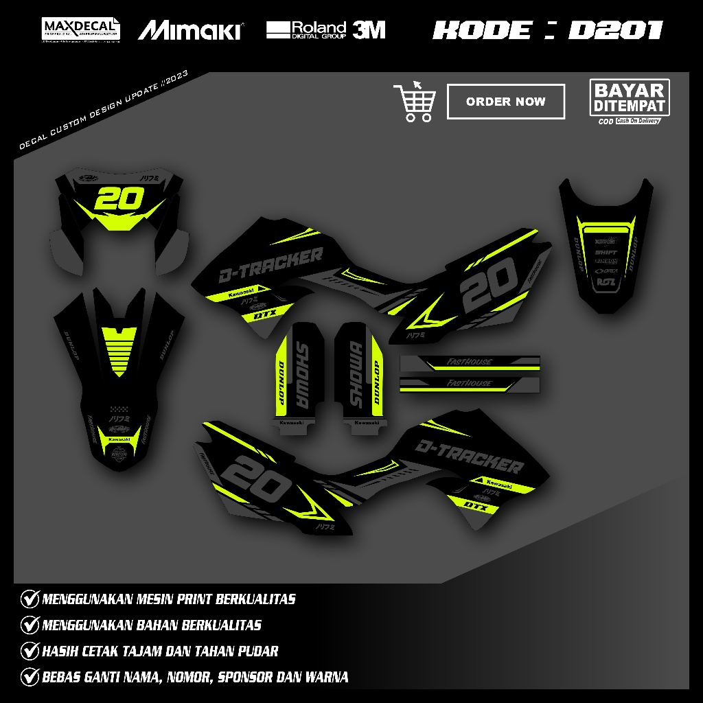 Jual DECAL STICKER DTRACKER 150 FULLBODY DECAL STICKER KLX DTRACKER ...
