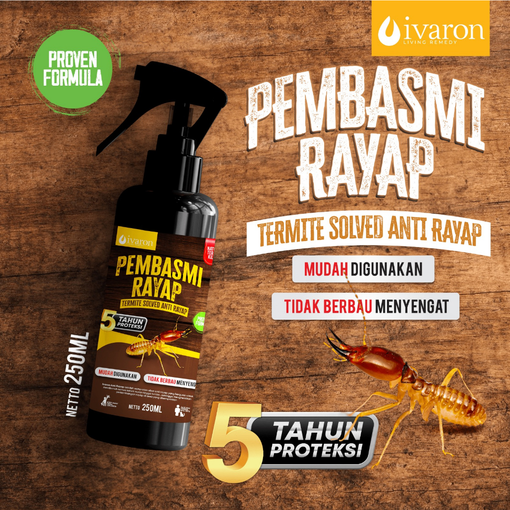 Jual IVARON Obat Rayap Semprot Anti Rayap Kayu Semprot Racun Pembasmi ...