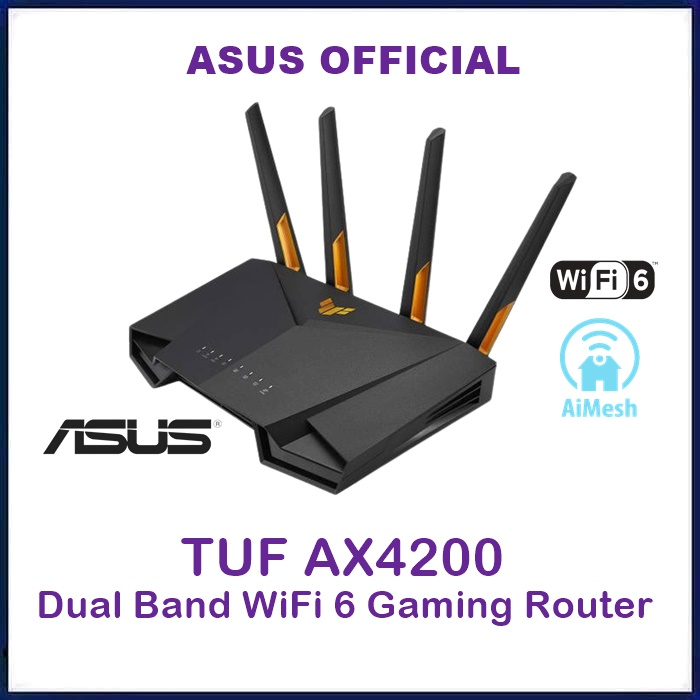 Jual ASUS TUF Gaming AX4200 Dual Band WiFi 6 Gaming Router TUF-AX4200 ...