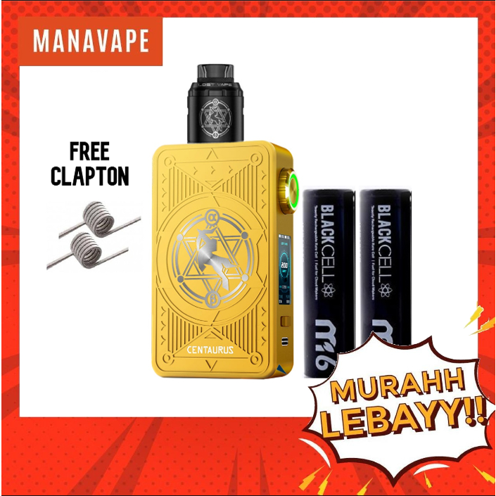 Jual CENTAURUS M200 MOD AUTHENTIC by LOST VAPE + BATTERY BLACKCELL M6 ...