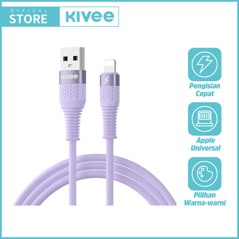 Jual KIVEE Kabel data iphone Fast Charging Lightning 40MB/S cable ...