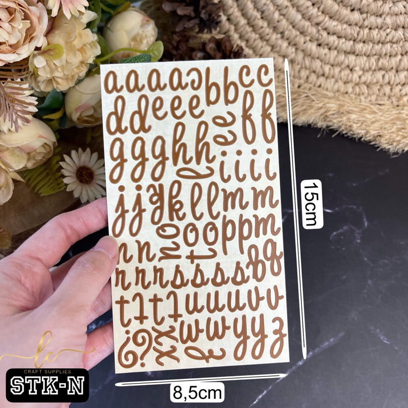 Jual Stiker Huruf dan angka Vintage Huruf Besar Stiker Alfabet Agenda ...