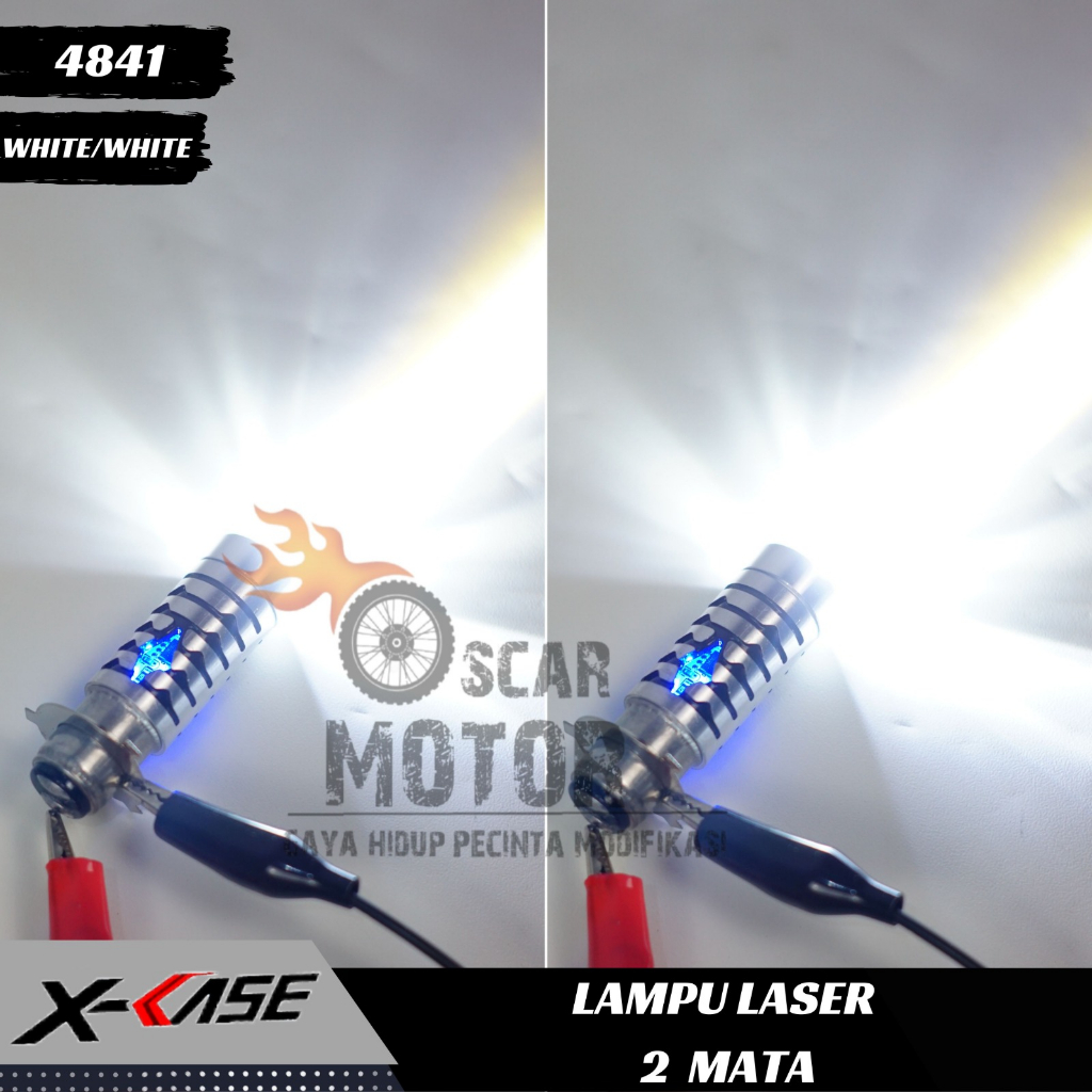 Jual LAMPU LED MOTOR H6 LASER 2 WARNA KRISTAL BIRU LED H6 LASER MOTOR ...