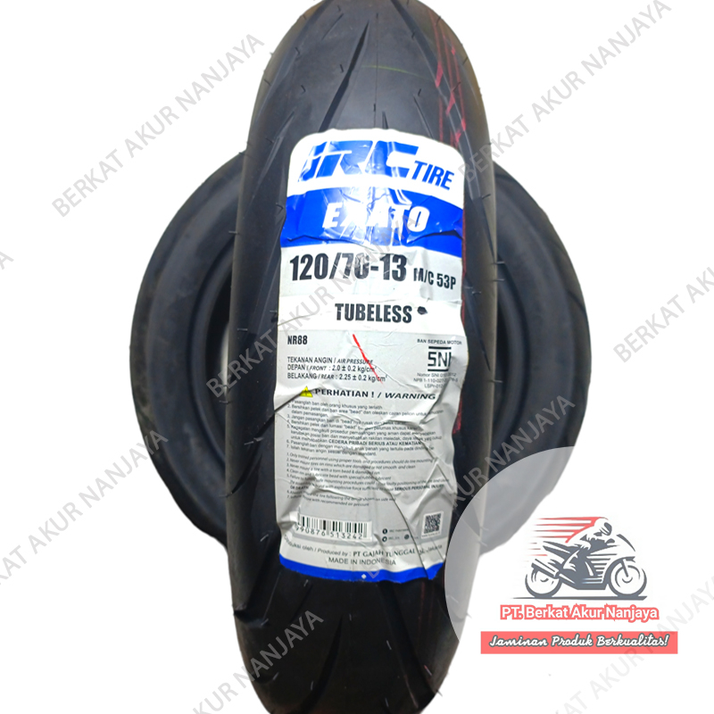 Jual IRC Exato NR88 120 70 13 Ban Motor Nmax Tubeless BONUS Pentil | Shopee Indonesia