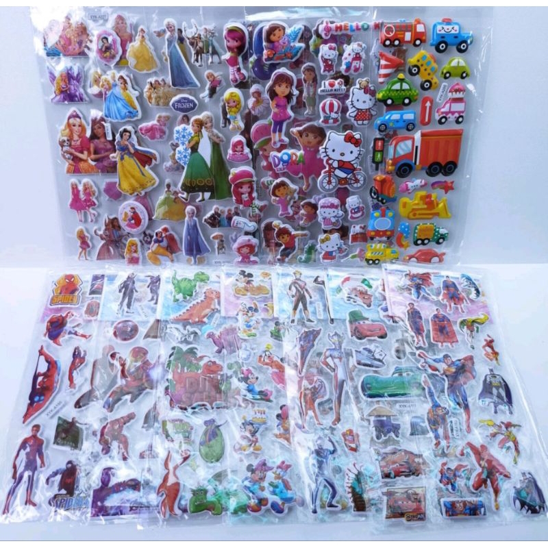 Jual STIKER 3D ANAK / STICKER TIMBUL / MAINAN TEMPEL KARAKTER - STIKER ...