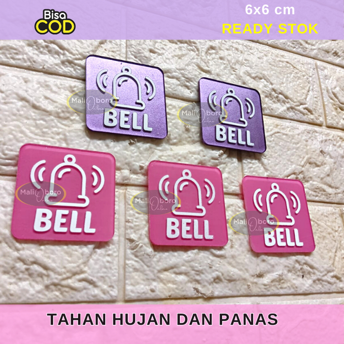 Jual PAPAN TANDA BELL UNTUK RUMAH BAHAN AKRILIK AWET TAHAN PANAS HUJAN ...