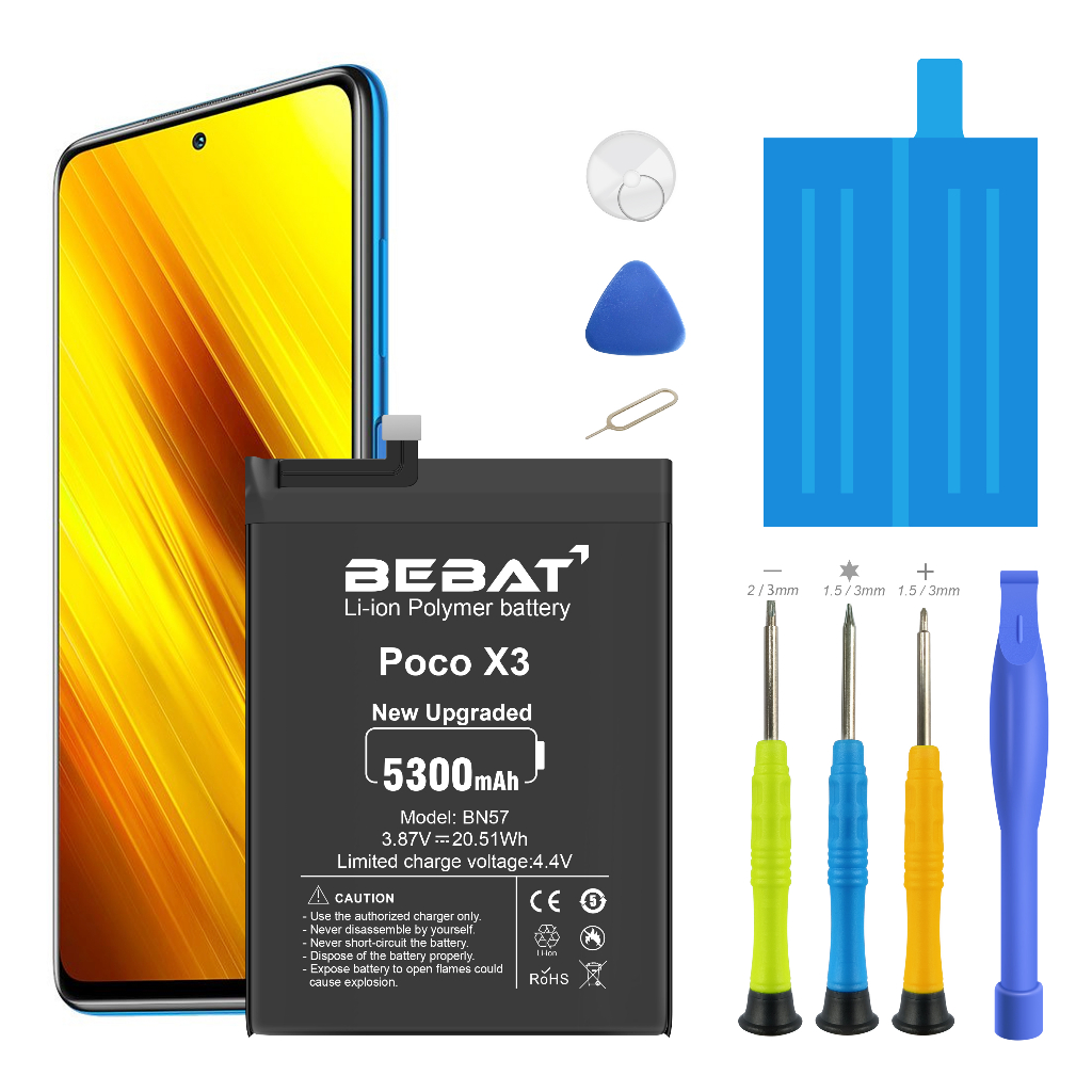 Jual BEBAT Baterai BN57 Compatible For Xiaomi Poco X3 / Poco X3 Pro ...