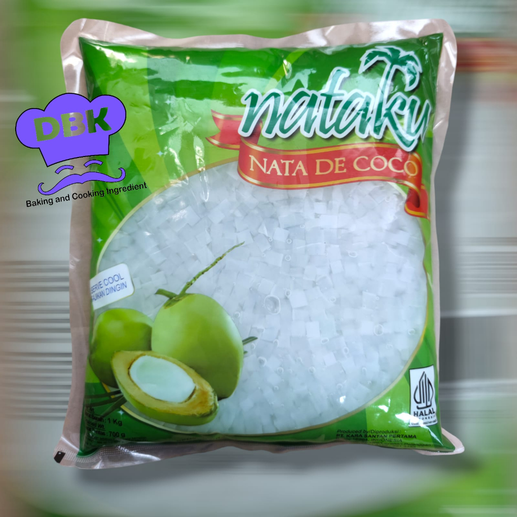 Jual Kara Nata de coco Nataku 1kg dadu kecil bulir mini pas sedotan | Shopee Indonesia