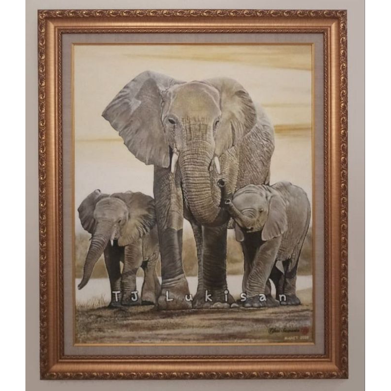 Jual lukisan akrilik gajah | Shopee Indonesia