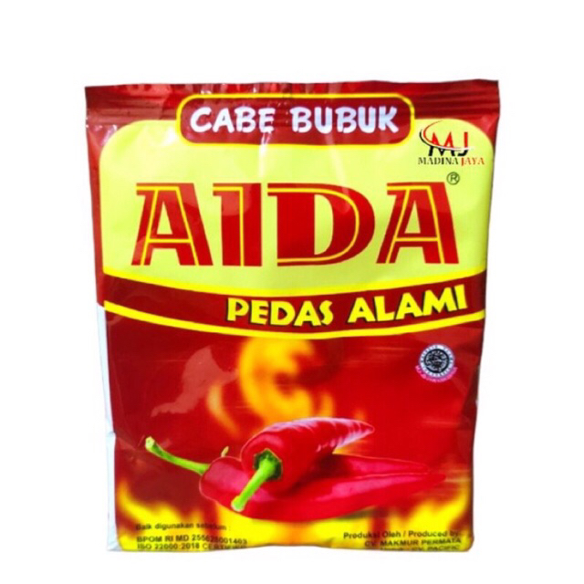 Jual Bubuk cabe giling aida 500gr pedas alami bumbu cabai original ...