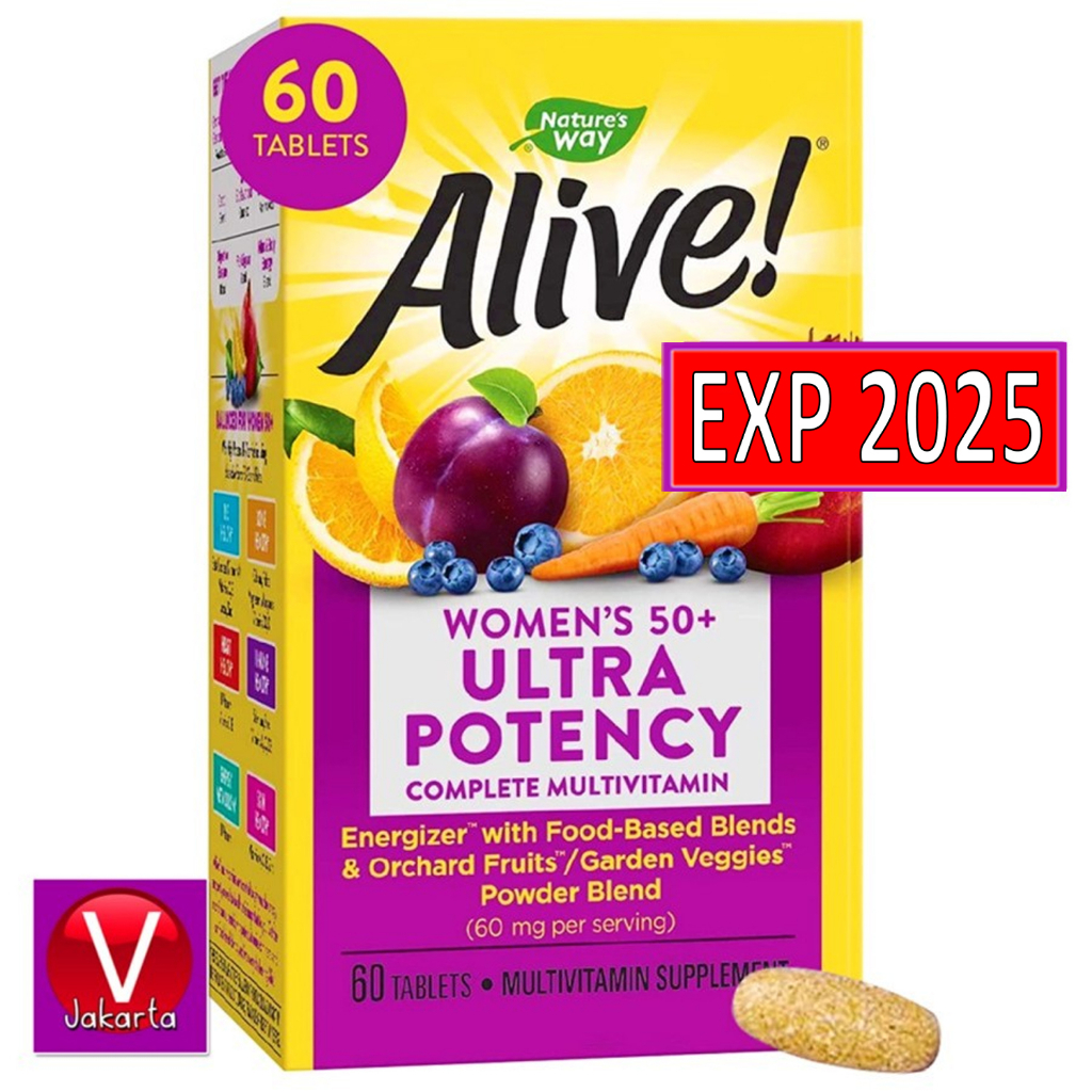 Jual Multivitamin ALIVE Women 50+ Ultra Potency Complete Natures Way 60 ...