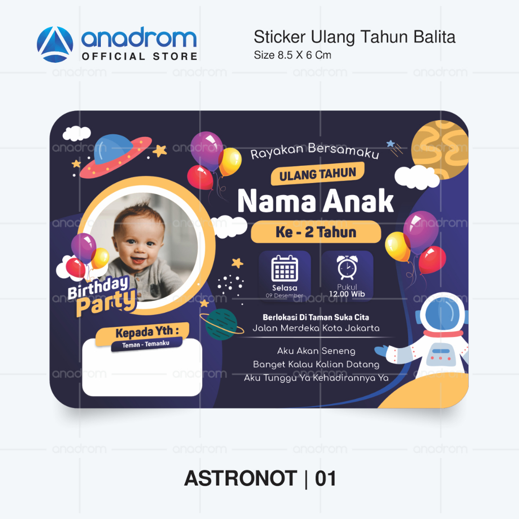 Jual Sticker Label Ulang Tahun Balita | Sticker Label Box Makanan ...