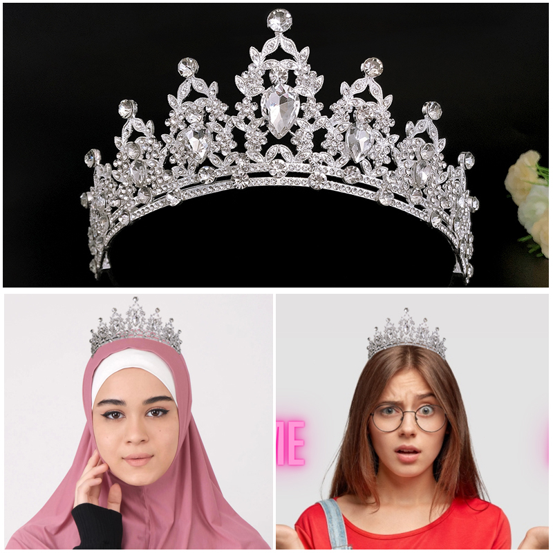 Jual mahkota Hiasan Kepala Mahkota Pengantin Kristal untuk Pernikahan/Pesta/Wisuda crown wedding ...