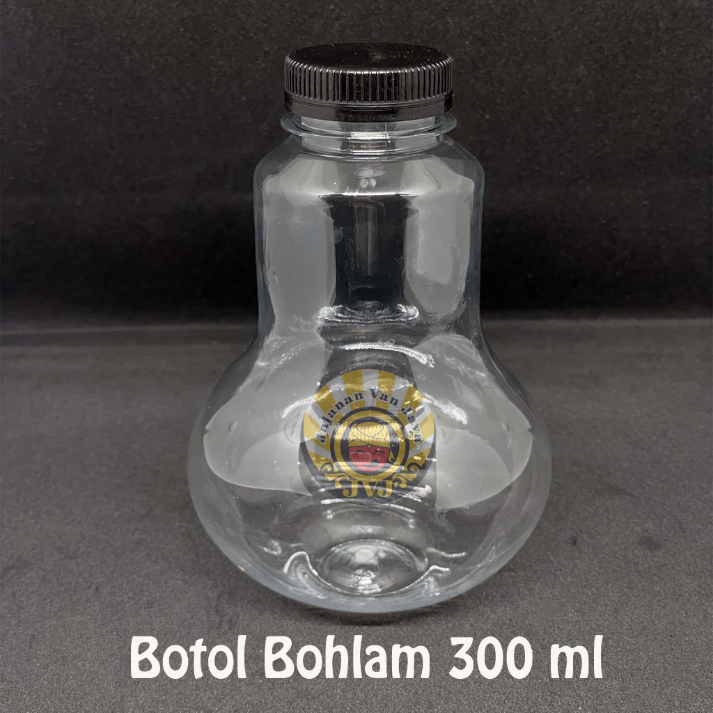 Jual Botol Bohlam 300 ml - Botol Plastik Bening Bentuk Bohlam | Shopee ...