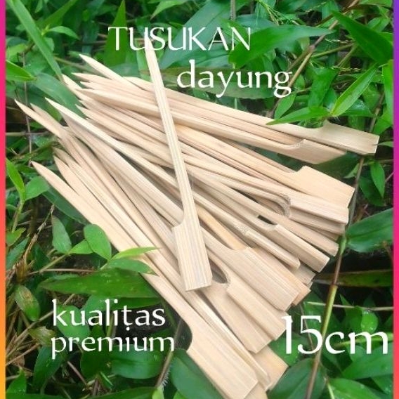 Jual Tusuk Sate Tusukan dayung yakitori 15 cm tebal dan halus per 100 ...