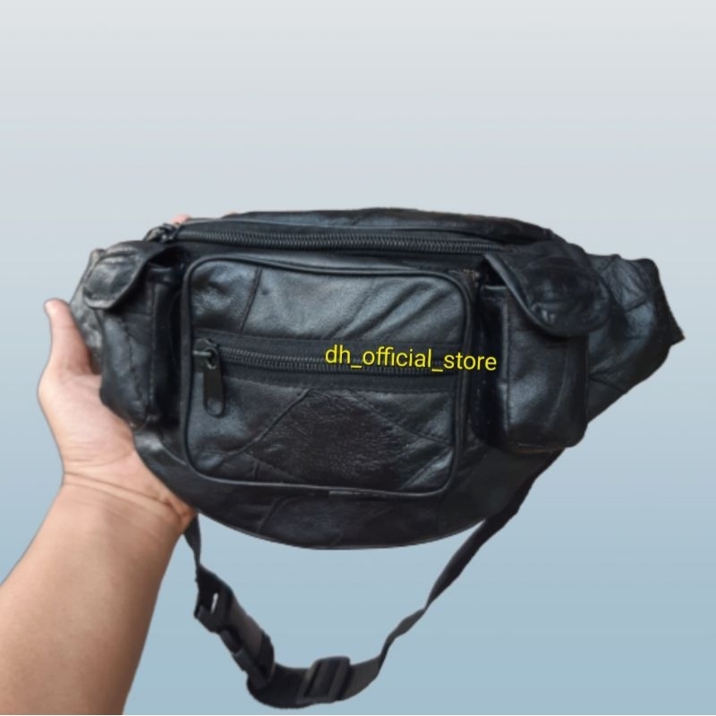 Jual Waistbag Tas pinggang Pria Kulit asli model jumbo | Shopee Indonesia