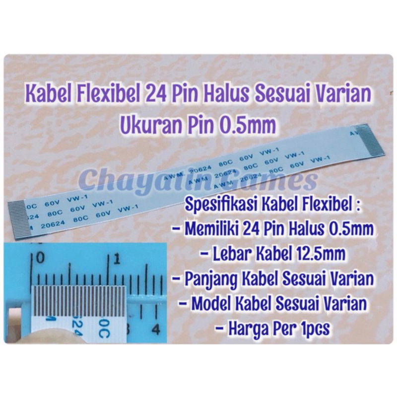 Jual Kabel Flexibel 24 Pin HALUS Panjang & Model sesuai Varian - Ukuran ...