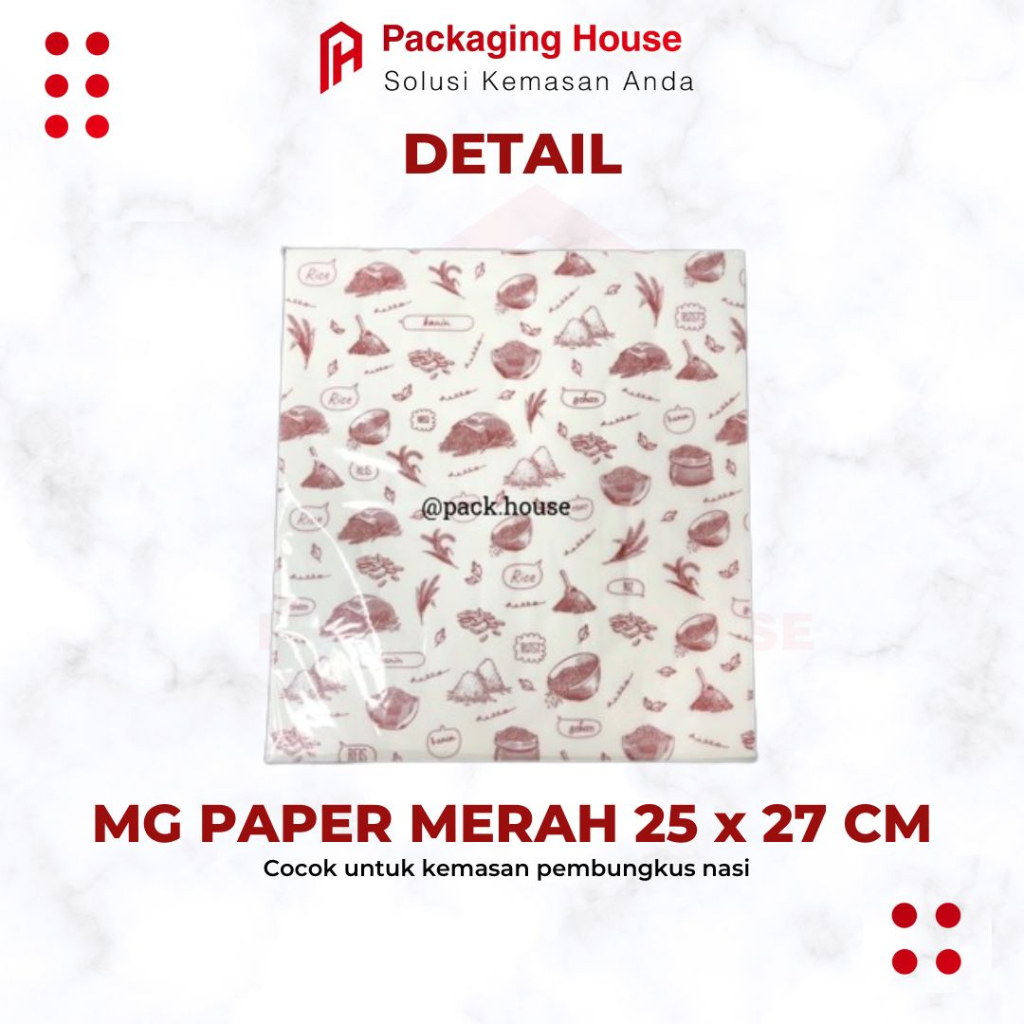 Jual [100 lembar] KERTAS NASI KFC | MG PAPER LAMINASI | Kertas Nasi KFC ...