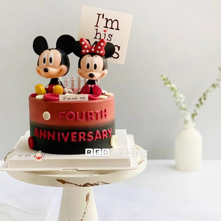 Jual Topper goyang kepala Minie Mouse Dan Mickey Mouse Merah / FIGURE ...