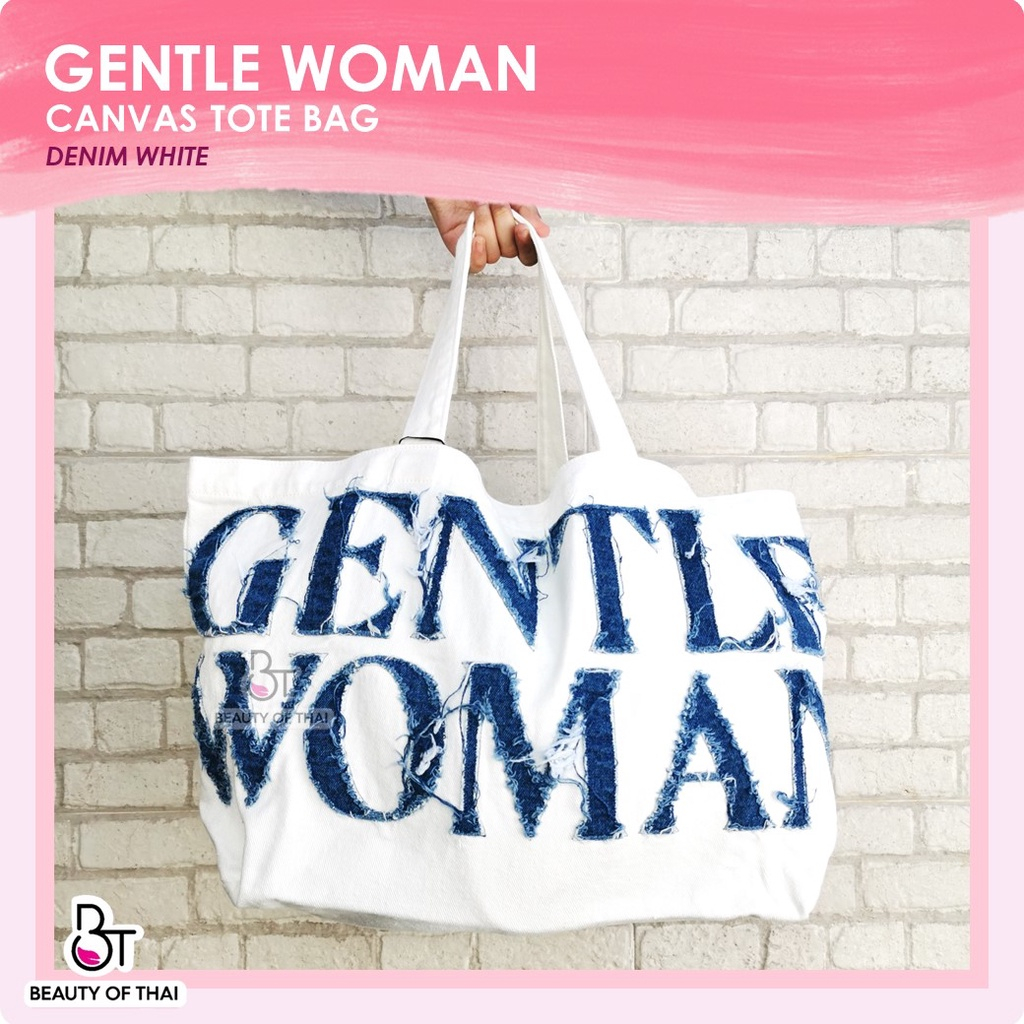 Jual GENTLE WOMAN CANVAS TOTE BAG - TOTEBAG KEKINIAN - TOTEBAG VIRAL ORIGINAL THAILAND | Shopee ...
