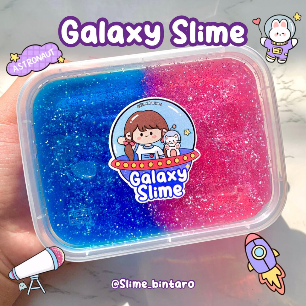 Jual GALAXY SLIME 200ML BY SLIME BINTARO || || SLIME BERKUALITAS || SLIME TERCANTIK || CLEAR ...