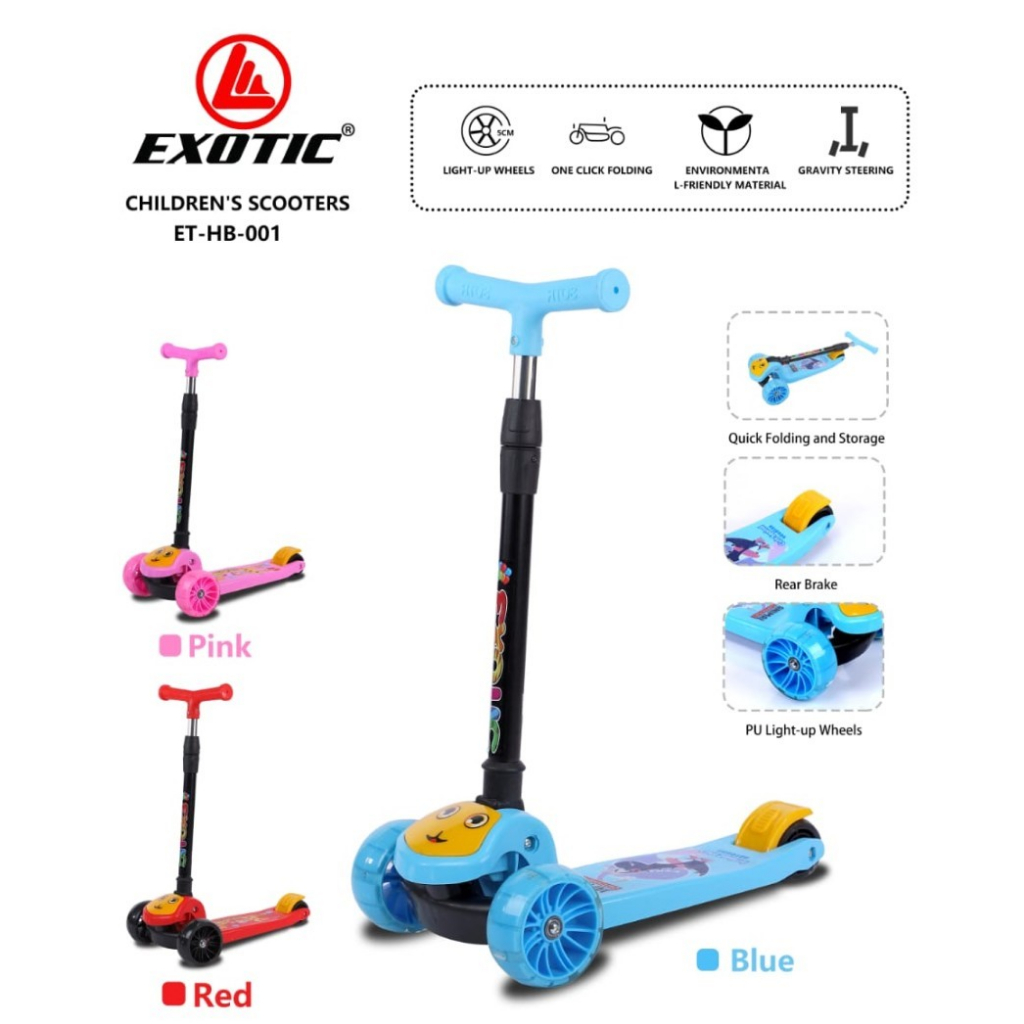 Jual Scooter Exotic ET-305 Skuter Otoped Anak Dewasa ET305 Roda Besar ...