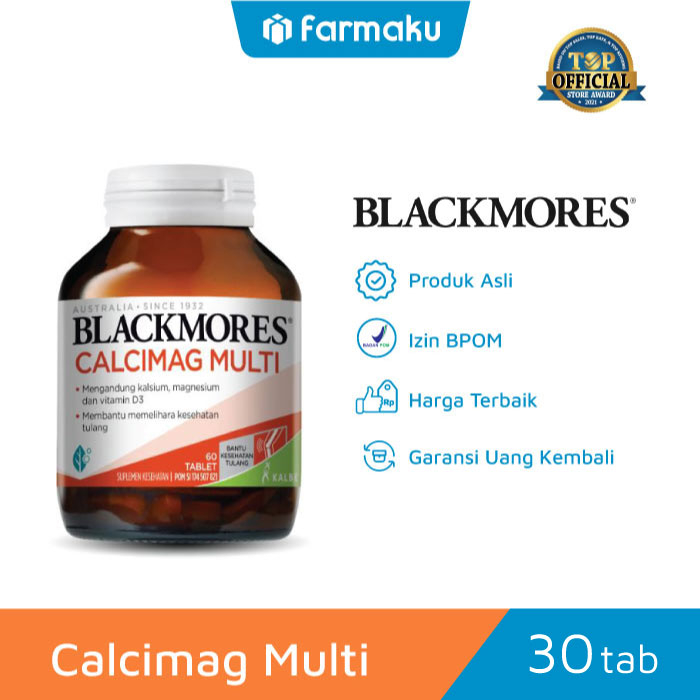 Jual Blackmores Calcimag Multi Suplemen Kesehatan Tulang 30S - (Variasi ...