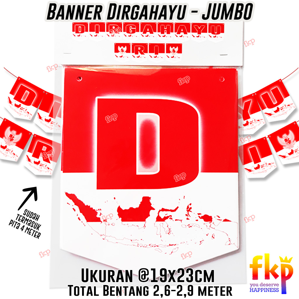 Jual Banner Gantung Dirgahayu RI/ Garlan Agustusan/ Panji Flag ...