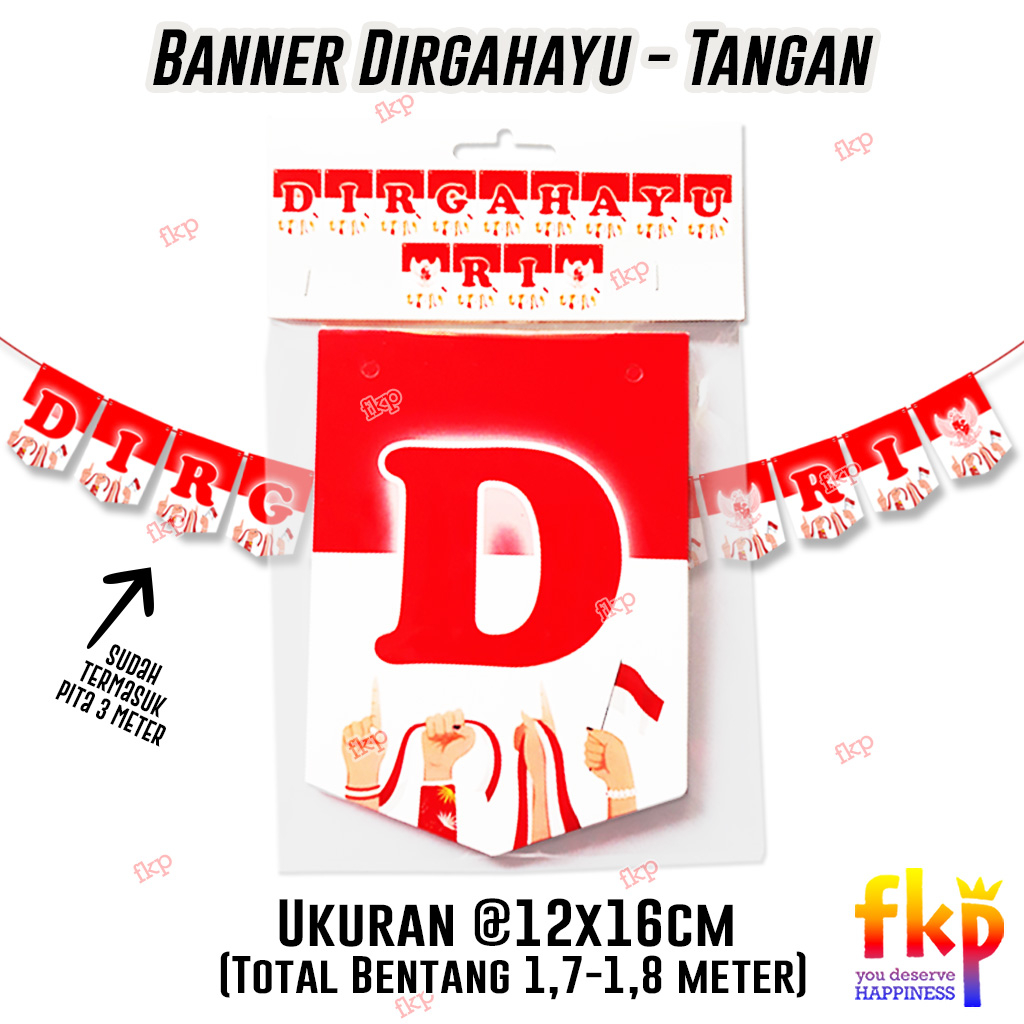 Jual Banner Gantung Dirgahayu RI/ Garlan Agustusan/ Panji Flag ...