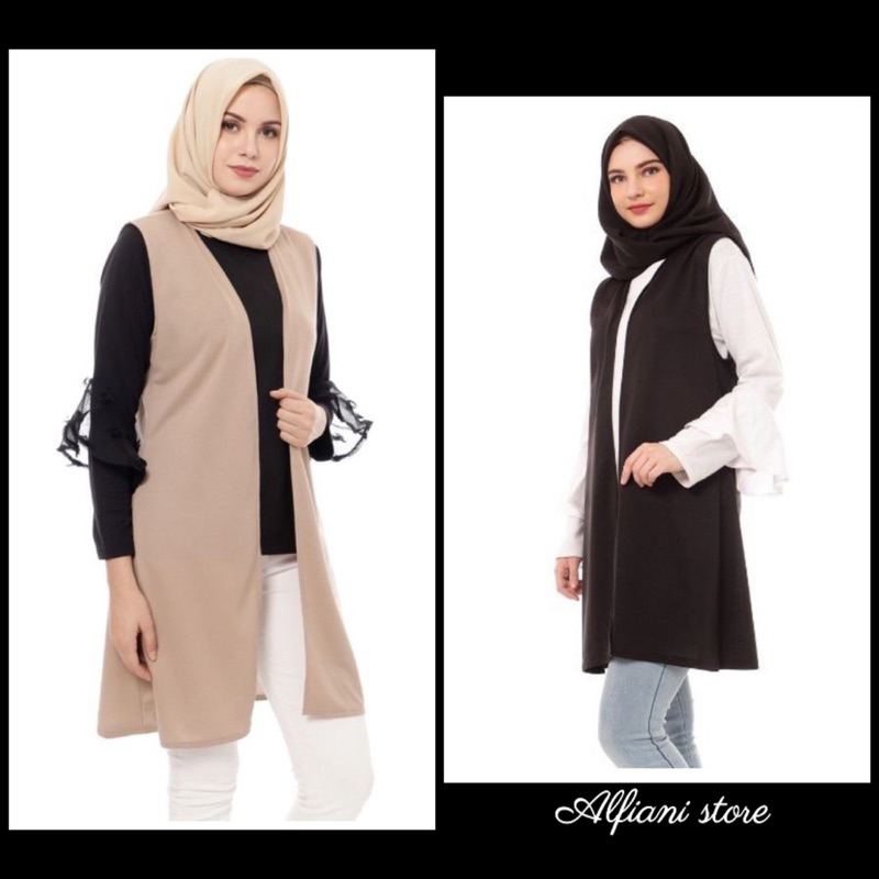 Jual OUTER PLAIN ROMPI WANITA BAHAN CRINKLE PREMIUM / CARDIGAN WANITA ...