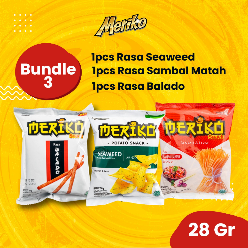 Jual Meriko Rasa Balado 28gr, sambal matah 28gr dan Rasa Rumput Laut ...