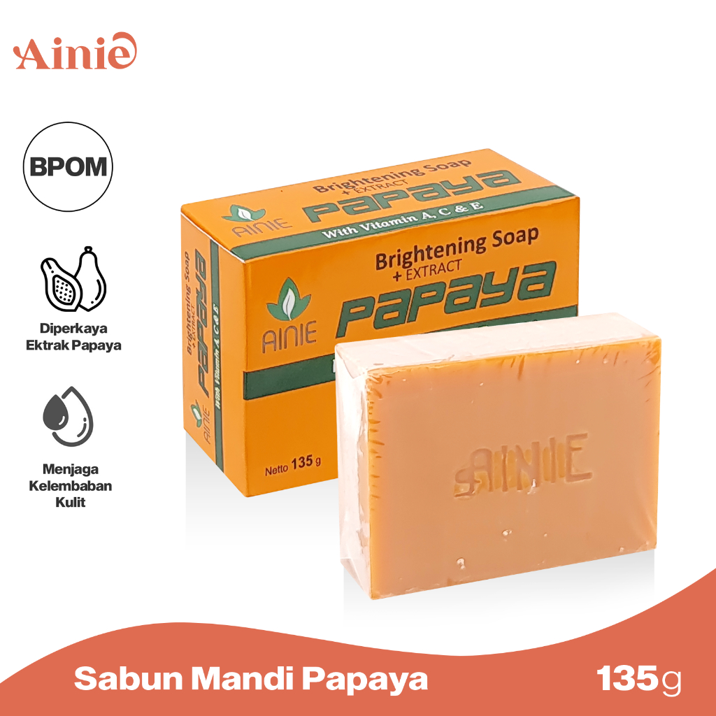Jual Ainie Sabun Mandi Ekstrak Papaya 135 Gr Brightening Soap Papaya Menjaga Kelembaban Kulit ...