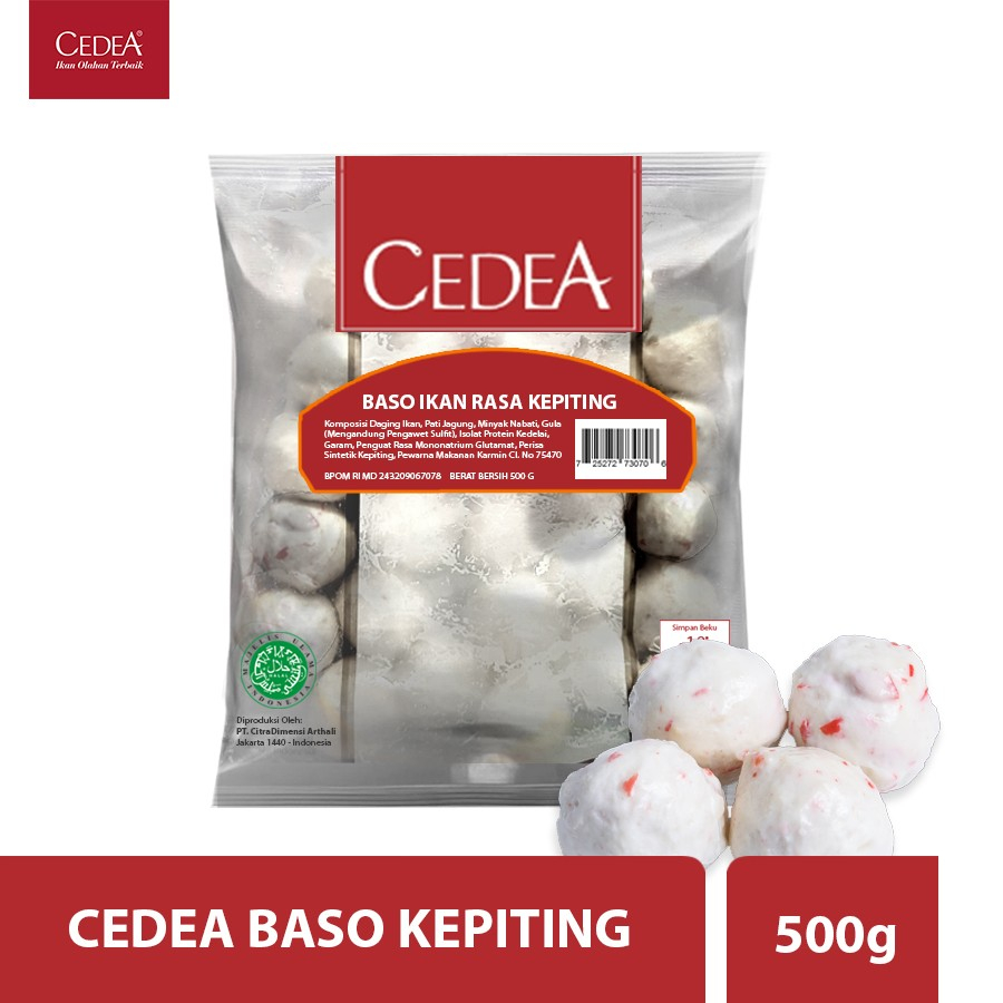 Jual CEDEA BAKSO IKAN RASA KEPITING 500gr | Shopee Indonesia