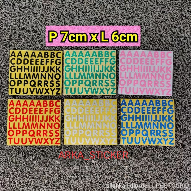 Jual STICKER ABC HURUF/ADJAD CUTTING UKURAN 6X7CM | Shopee Indonesia
