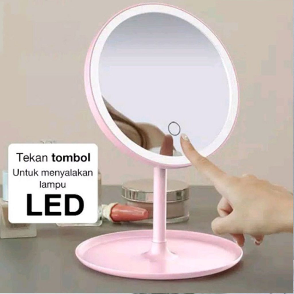 Jual Cermin Rias LED / Make Up Mirror Touchscreen / Cermin Kaca 3 Jenis ...